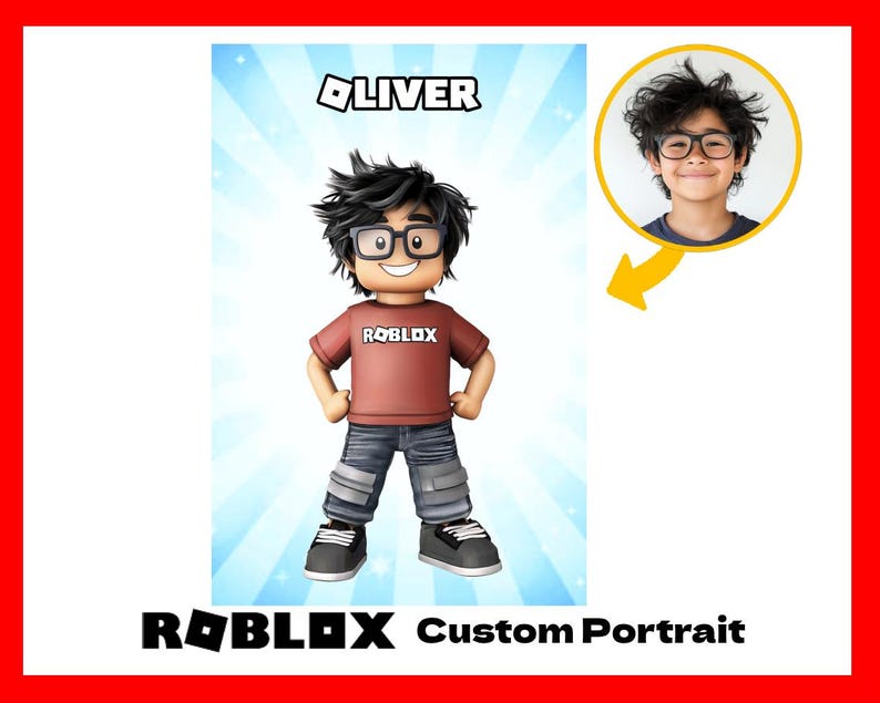 Custom Roblox Portrait | Digital Item | Roblox Drawing Gifts ...