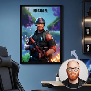 Custom Portrait Video Game Posters | Digital Item | Video Game Drawing ...