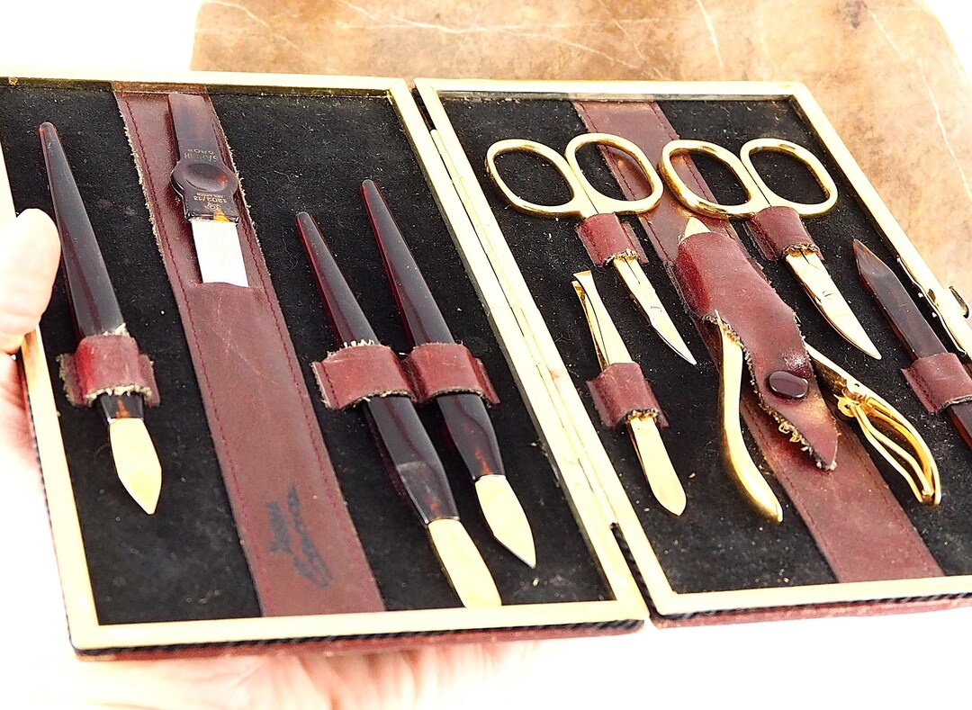 Antique German Solingen Bakelite Cosmetic Set/steel Solingen/vintage ...