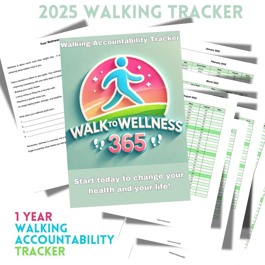 2025 1 Year Walking Accountability Tracker - Etsy
