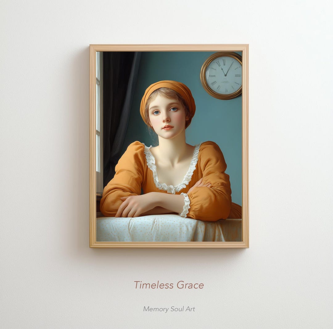 Timeless Grace | Portrait | Oil Painting Artwork | Printable Wall Art ...