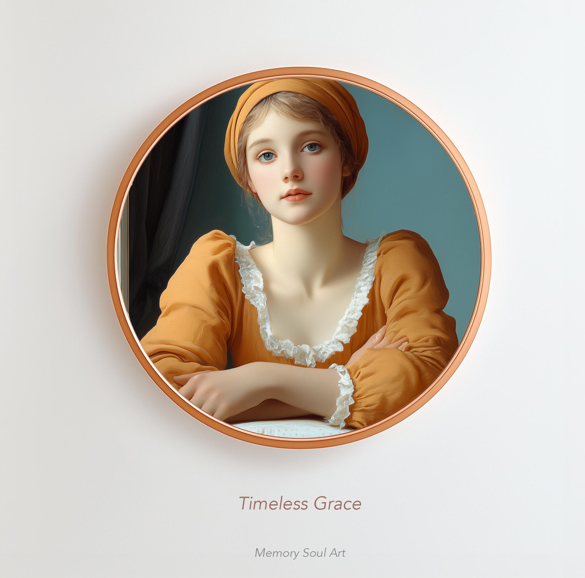 Timeless Grace | Portrait | Oil Painting Artwork | Printable Wall Art ...