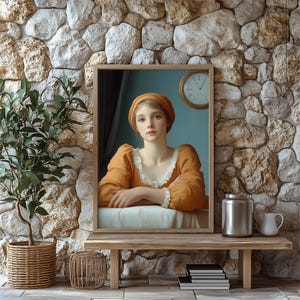 Timeless Grace | Portrait | Oil Painting Artwork | Printable Wall Art ...