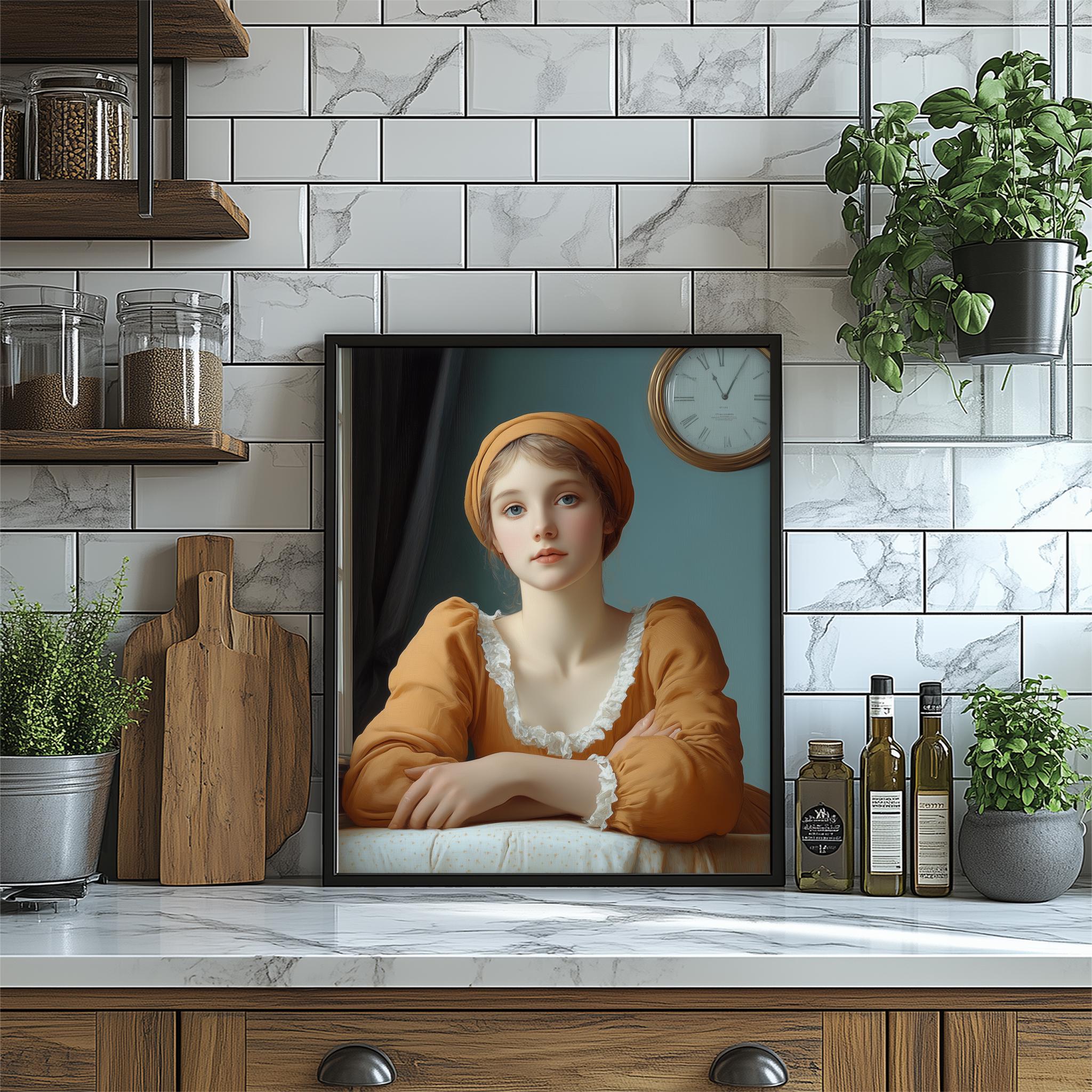 Timeless Grace | Portrait | Oil Painting Artwork | Printable Wall Art ...