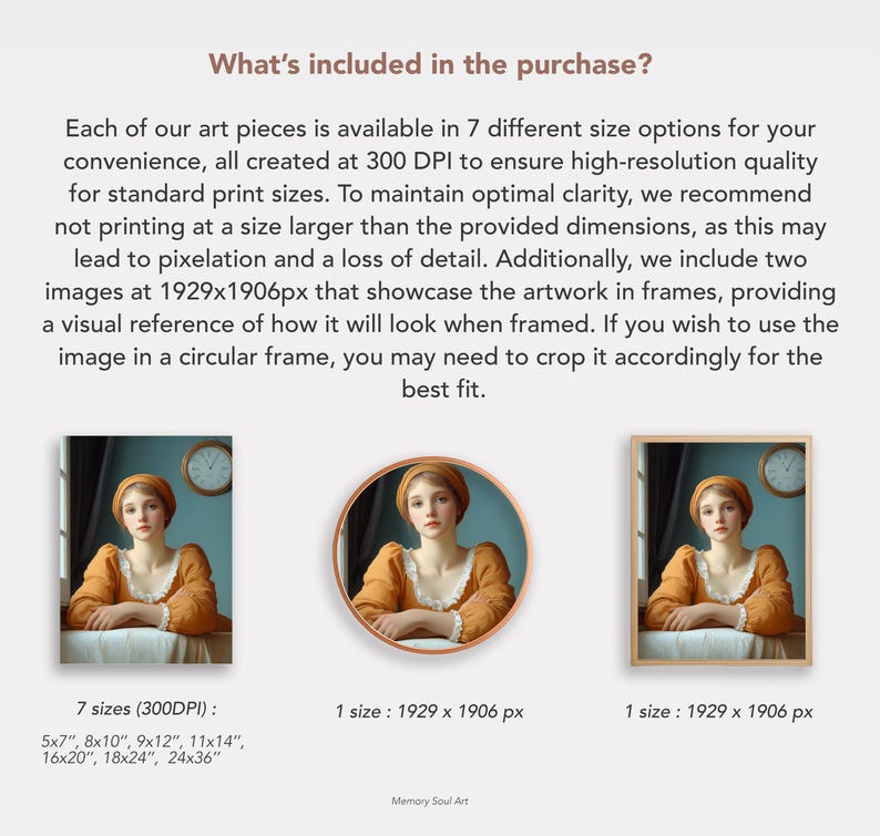 Timeless Grace | Portrait | Oil Painting Artwork | Printable Wall Art ...