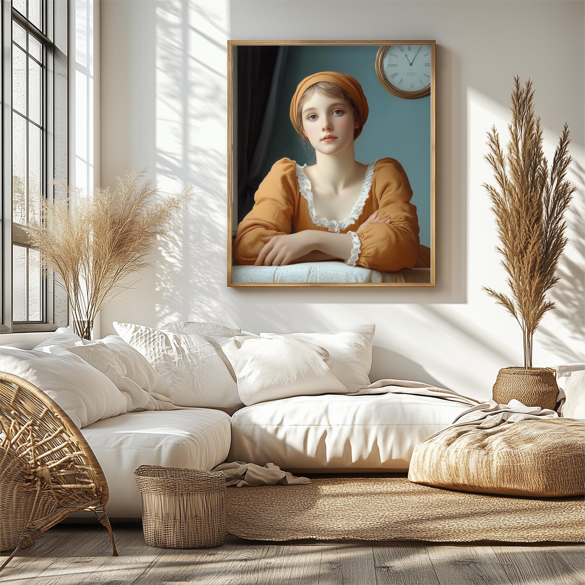 Timeless Grace | Portrait | Oil Painting Artwork | Printable Wall Art ...