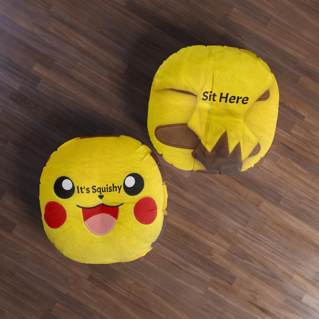 Comfy Custom Pika-chooser Anime Round Squishy Pillow Colorful Floor ...