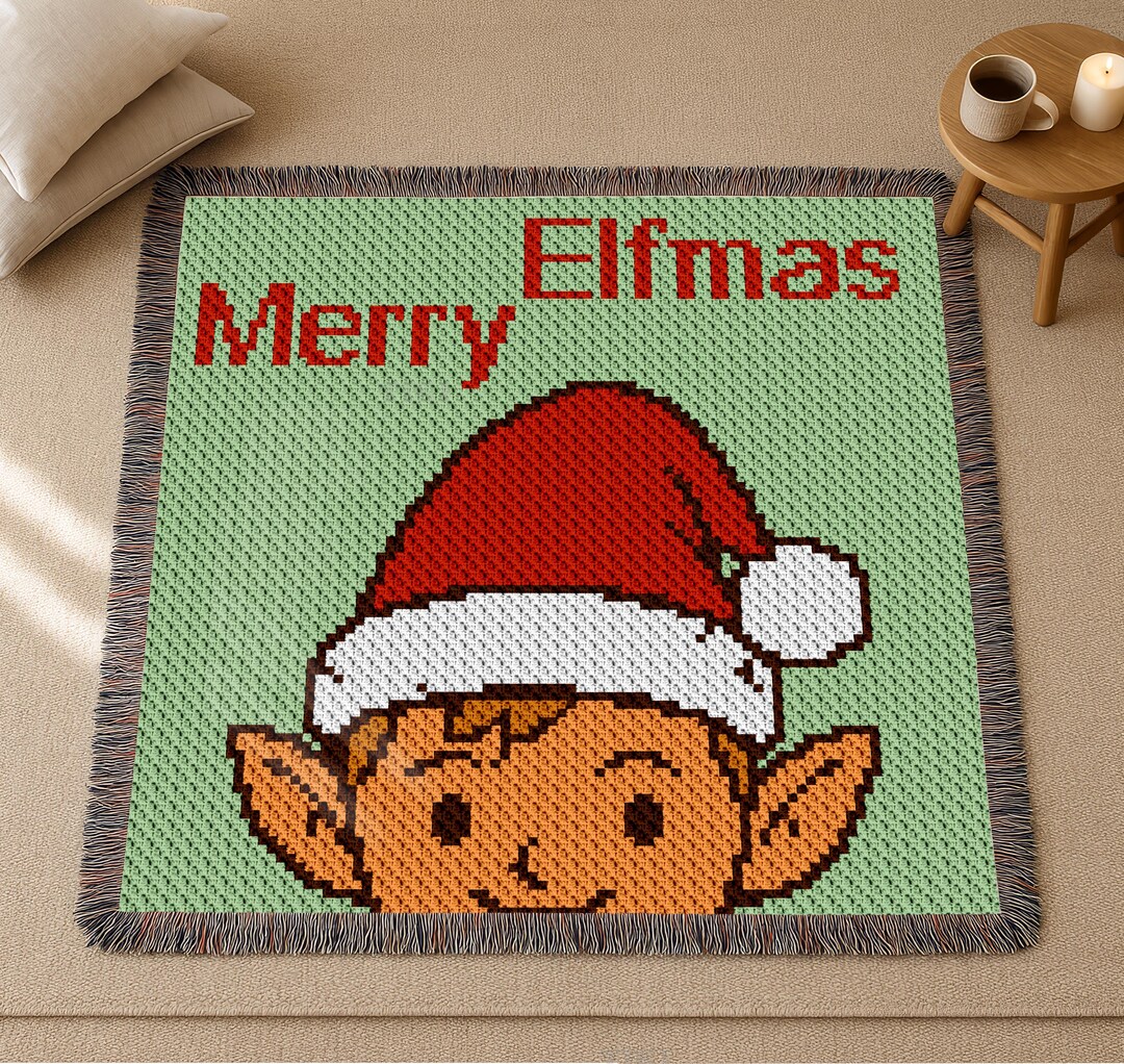Elf Boy Baby Blanket C2C CROCHET PATTERN | PDF | Elfmas Afghan | Dwarf ...