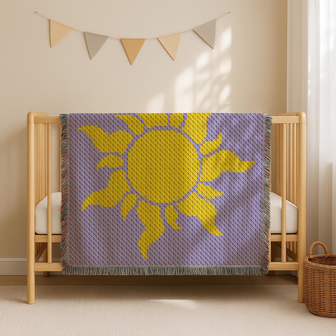 CROCHET PATTERN C2C Tangled Sun Rapunzel Blanket | Newborn Fairytale ...