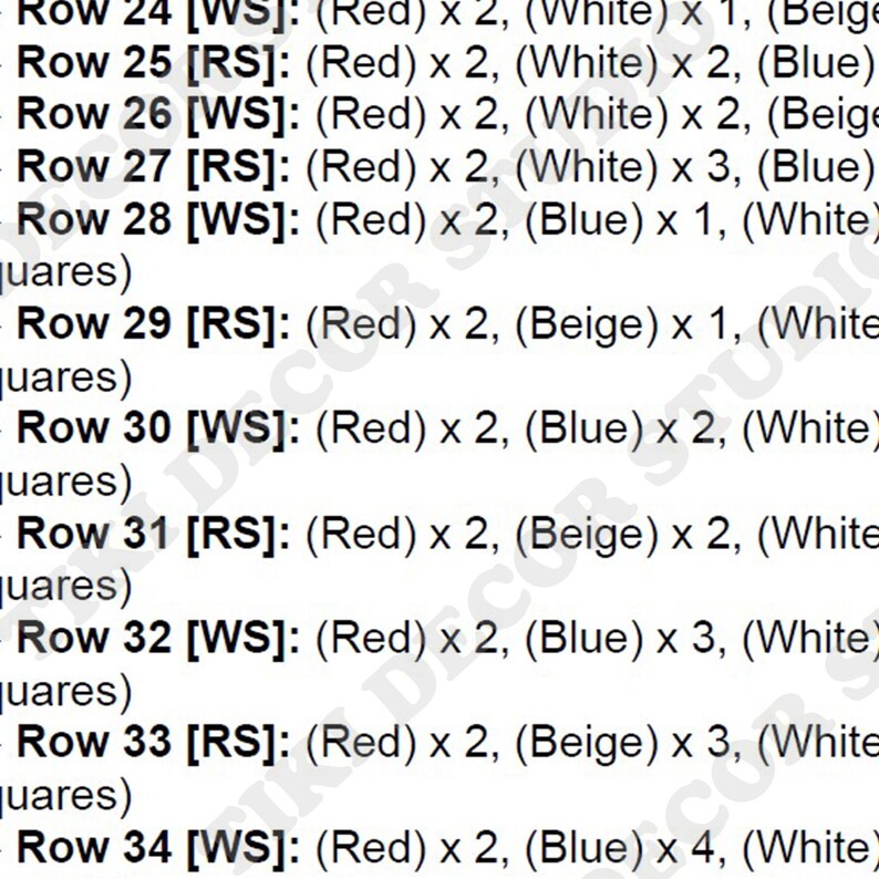 Seville Tiles Pillow Mini-c2c CROCHET PATTERN | Red Blue Mosaic Cushion ...