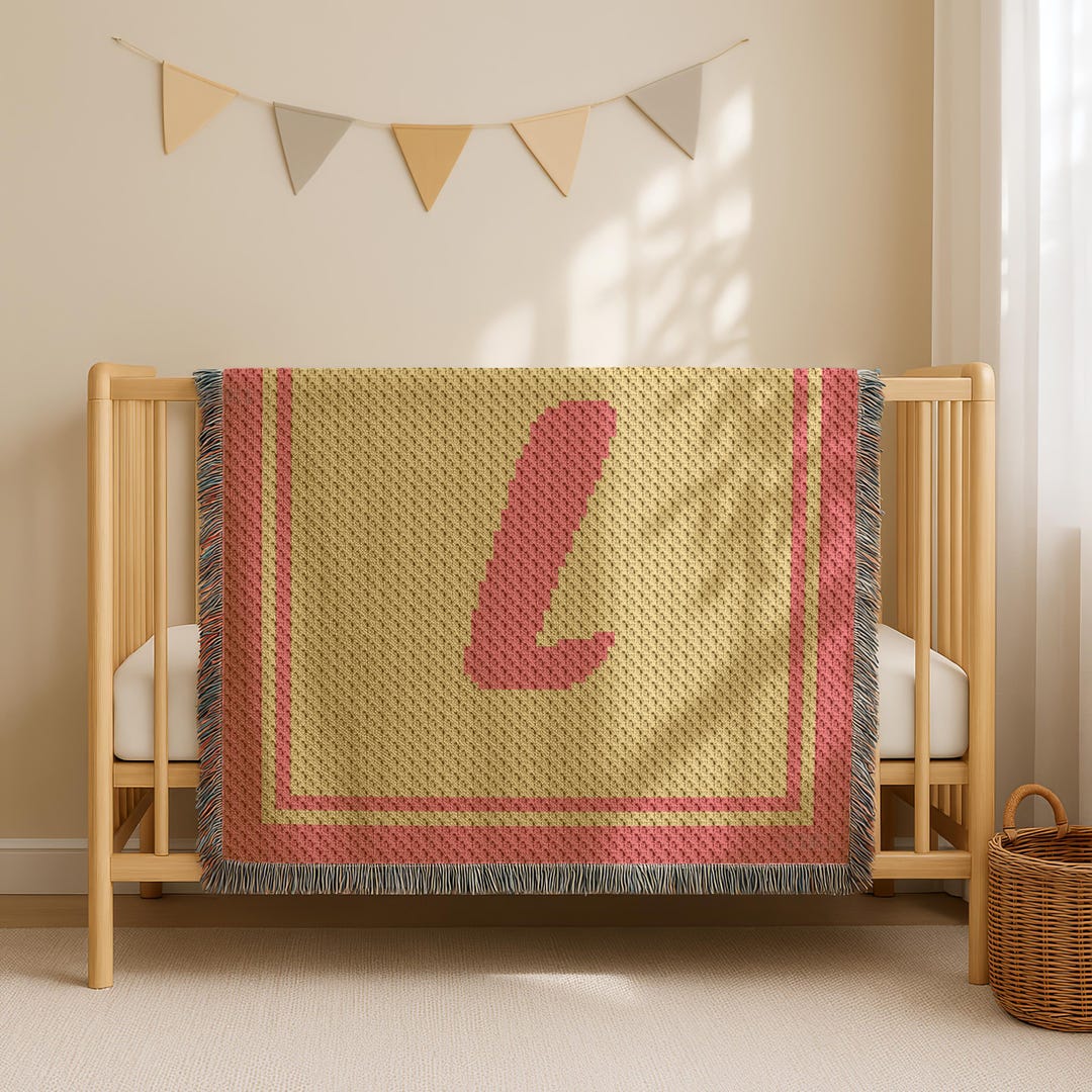 C2C CROCHET PATTERN Letter L Blanket | Custom Name Throw | Personalised ...