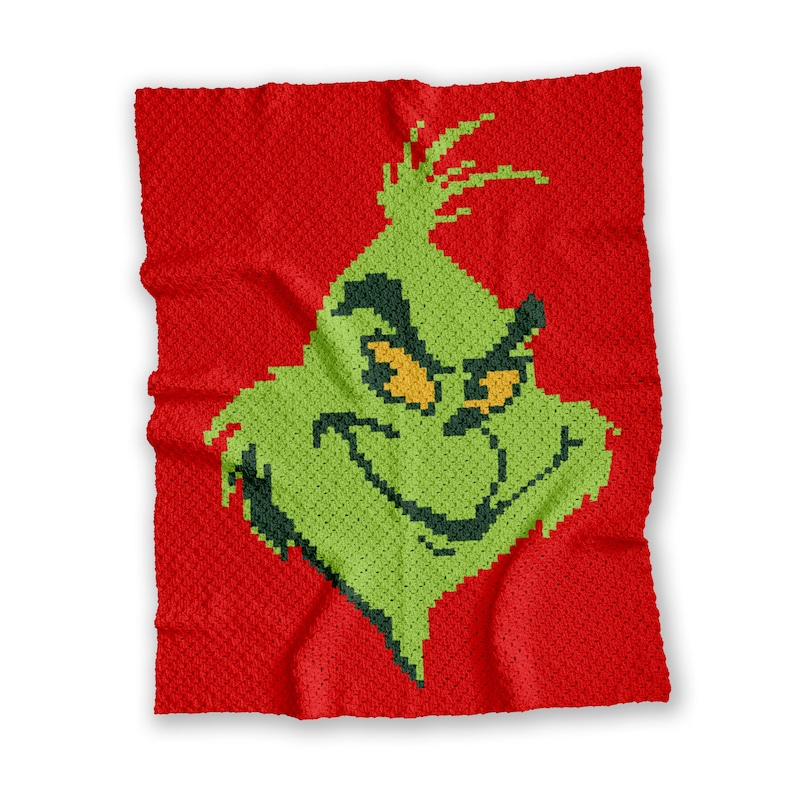 Grinch Gesicht Decke C2C HÄKELMUSTER | PDF | Weihnachtsafghanistan ...