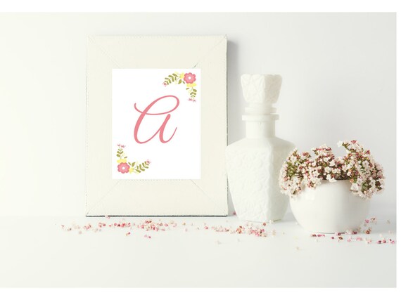 MONOGRAM Printable Intant DIGITAL DOWNLOAD Baby Room Nursery | Etsy