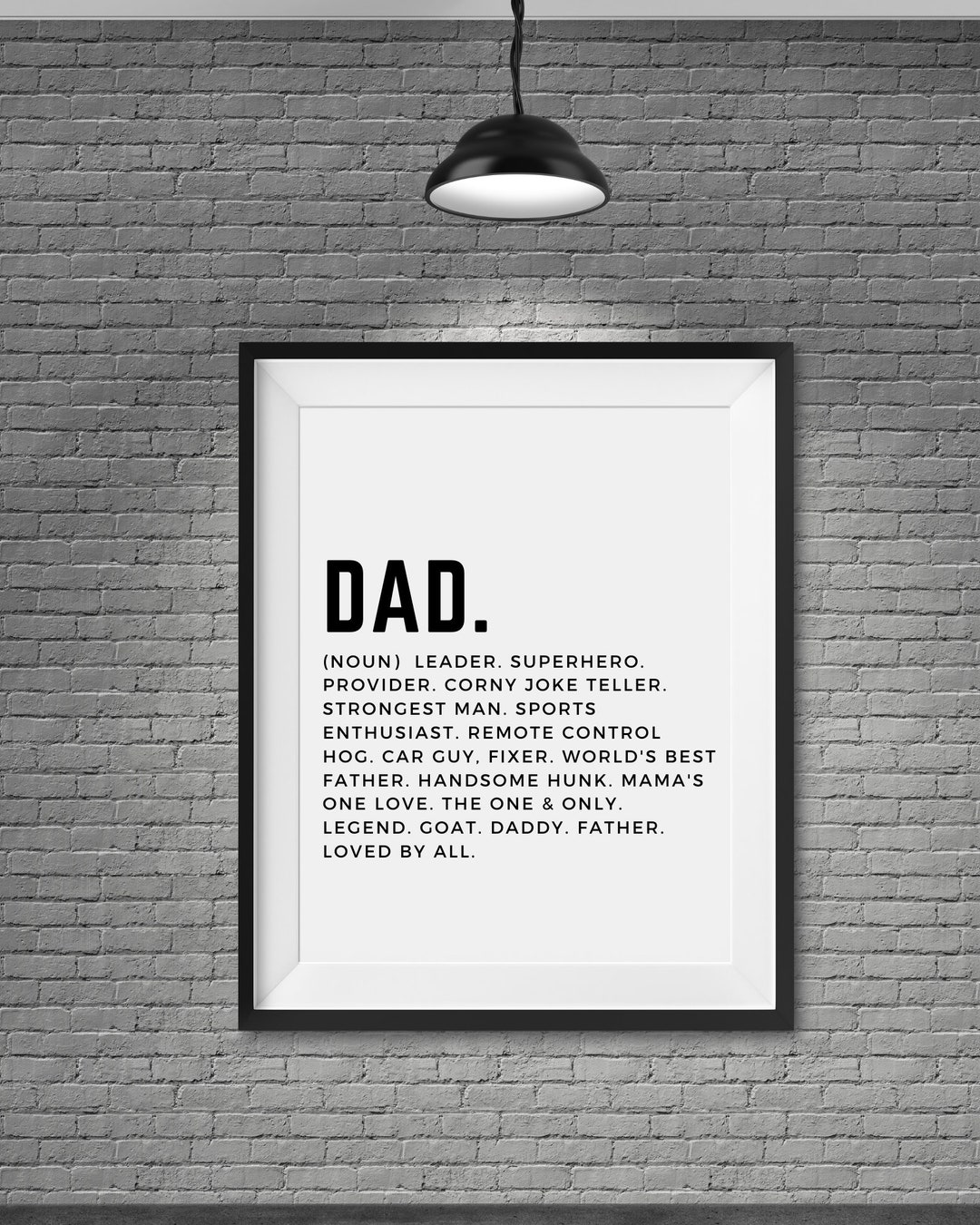 Happy Father's DAY! Definition of Dad Art Print. Custom Made! You ...