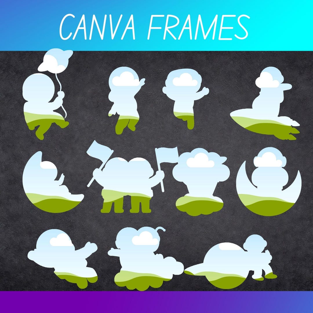 Astronaut, Themed Canva Frames, Space Explorer PNG Borders, Cosmic ...