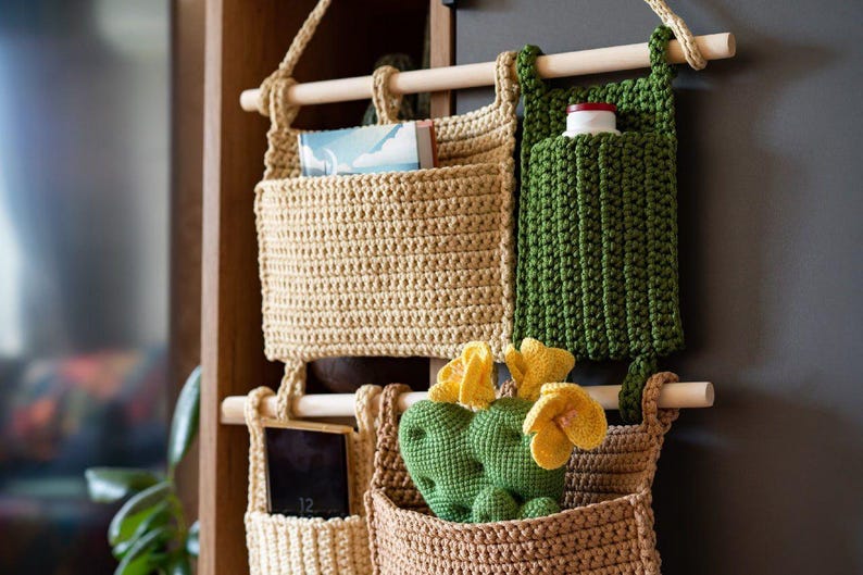 Crochet Pattern for Organizer: Stylish Macrame Storage for Home, Decor ...