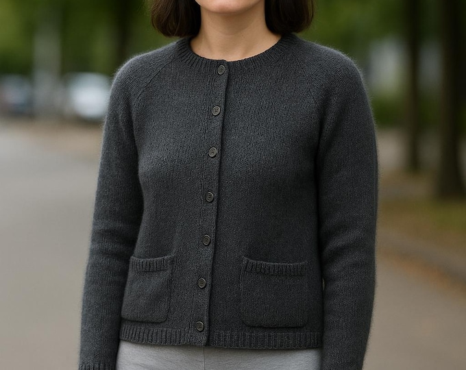 Strickanleitung Strickanleitung Cardigan PDF Nahtlos Top Unten Langarm ...