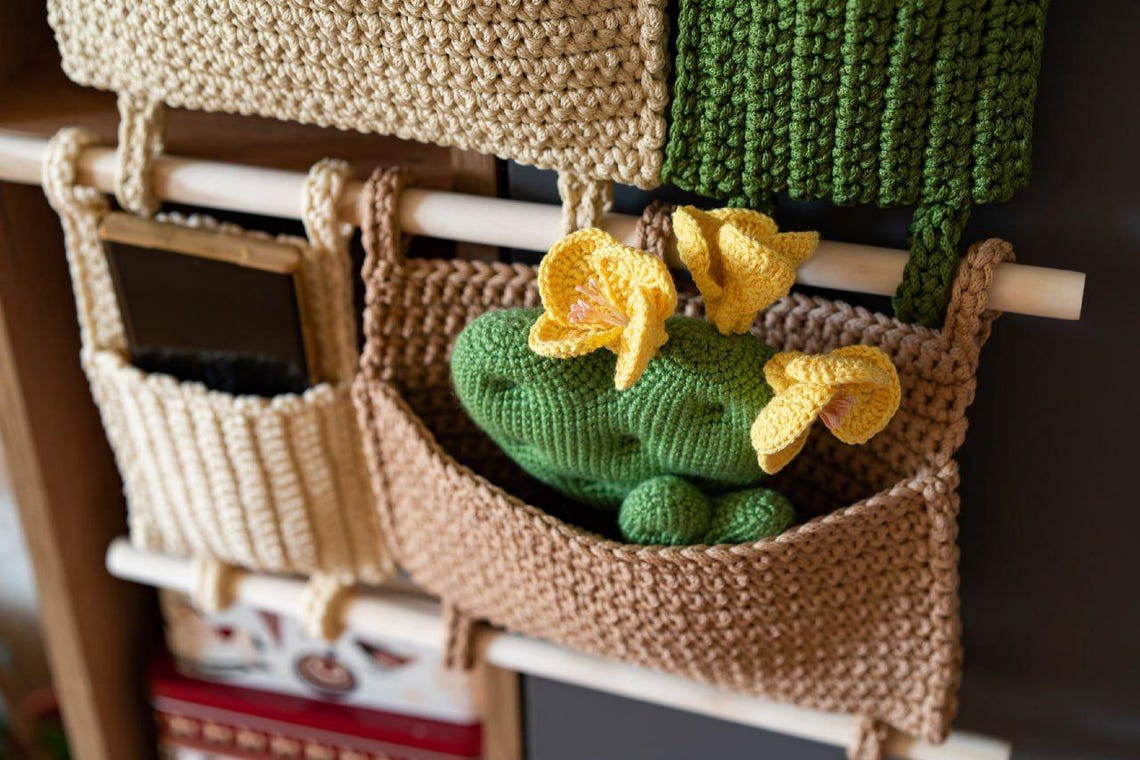 Crochet Pattern for Organizer: Stylish Macrame Storage for Home, Decor ...