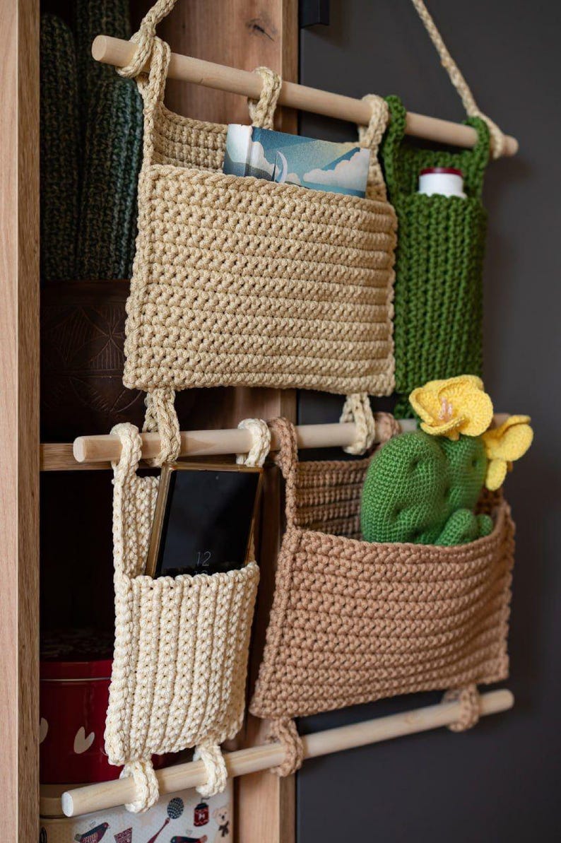 Crochet Pattern for Organizer: Stylish Macrame Storage for Home, Decor ...