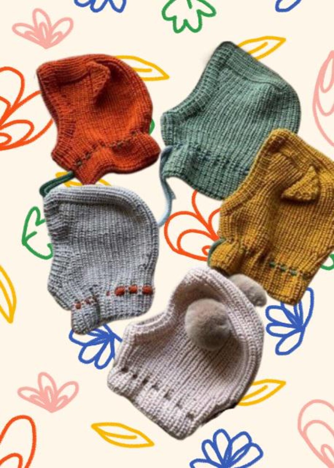 PDF Knitting Pattern Baby Balaclava | Toddler Knit Helmet Hat ...