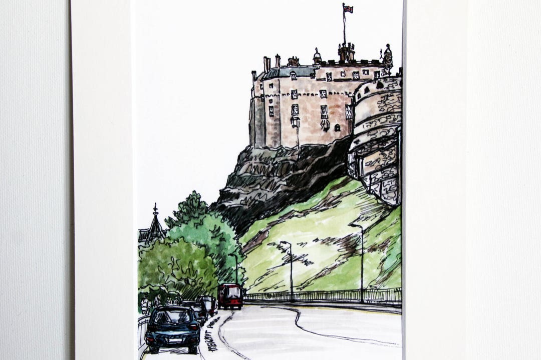 Edinburgh Castle Art Print - Etsy