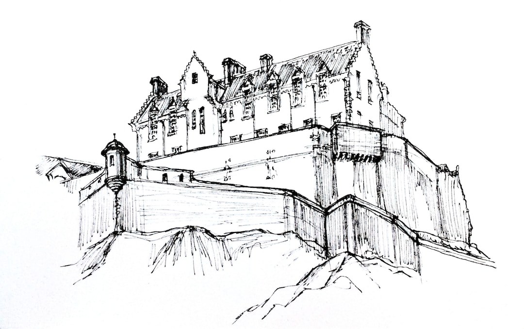 Edinburgh Castle, Close-up - Art Print - Etsy
