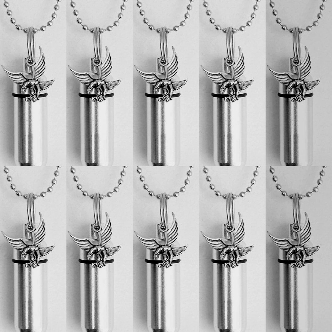 Set of Ten Silver Eagle CREMATION URN Necklaces - Ashes Necklace ...