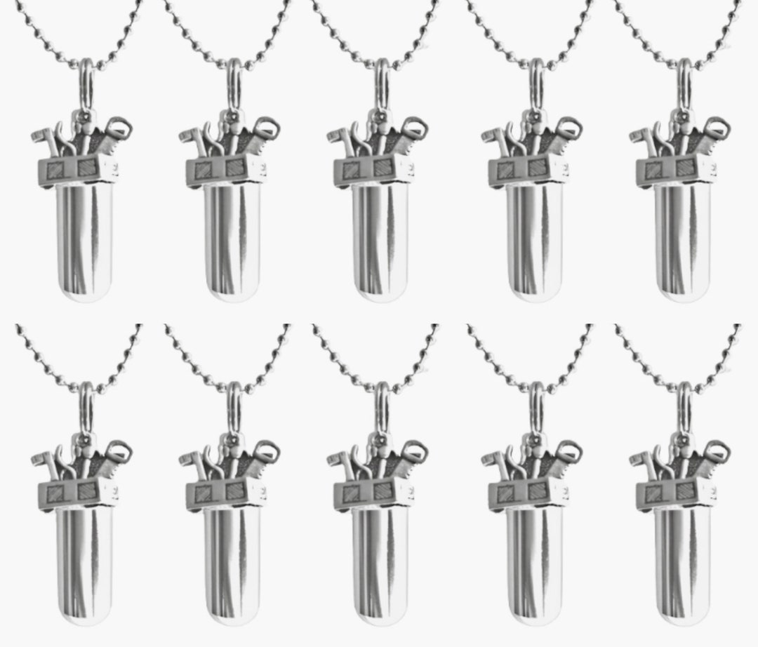 Set of Ten CREMATION TOOLBOX Urn Necklaces for Contractor/mechanic ...