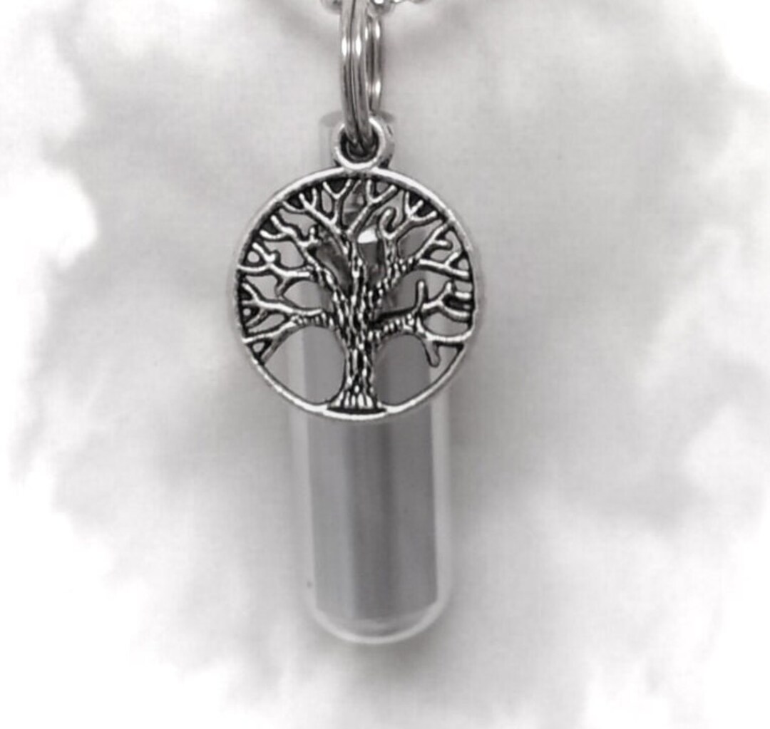 Wonderful Silver Tree-of-life CREMATION URN Keepsake With ENGRAVED ...