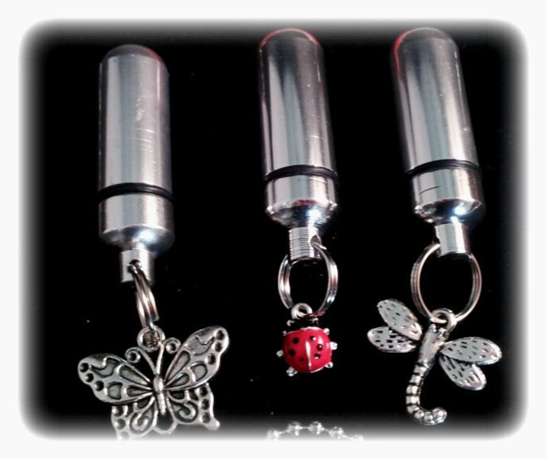 Nature TRIO Special Set of THREE Cremation Urn Necklaces ladybug ...