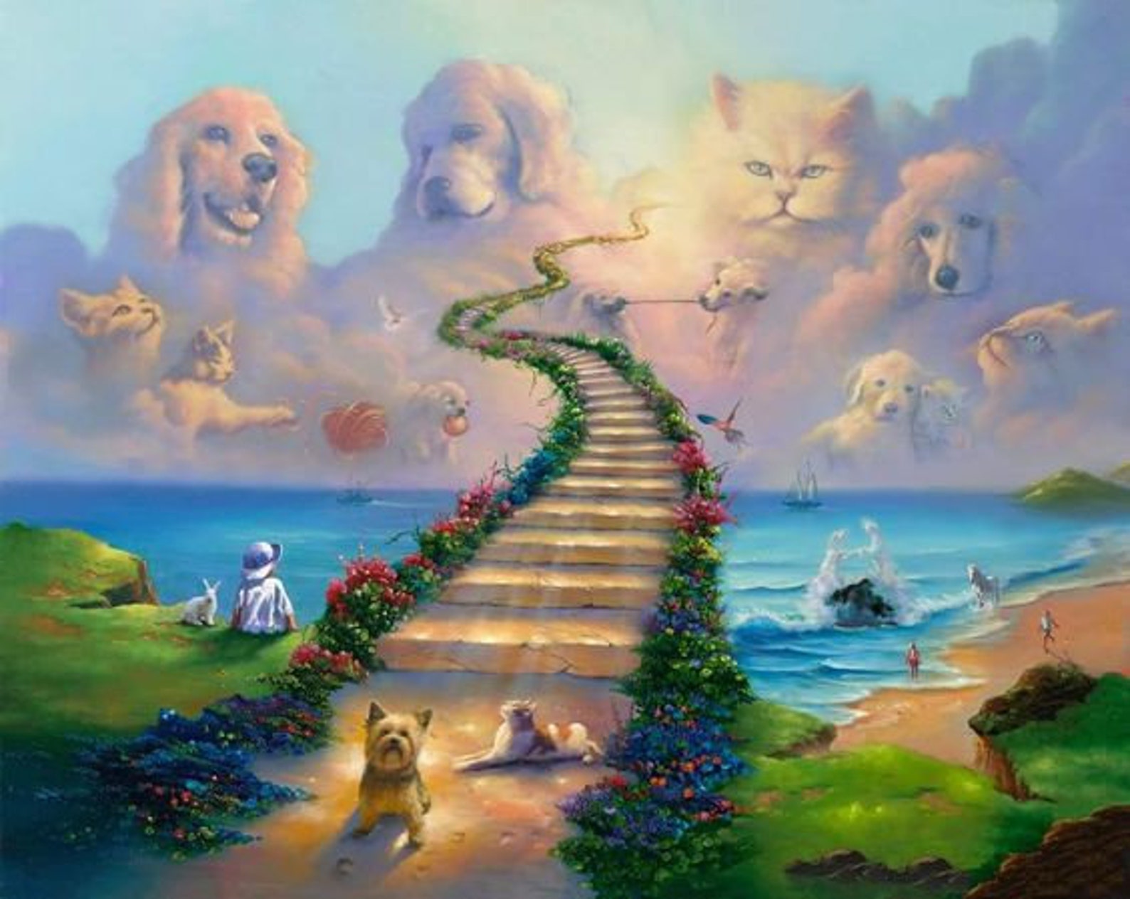 Rainbow Bridge Pet Cremation Ashes Scattering Tube - Biodegradable, TSA ...
