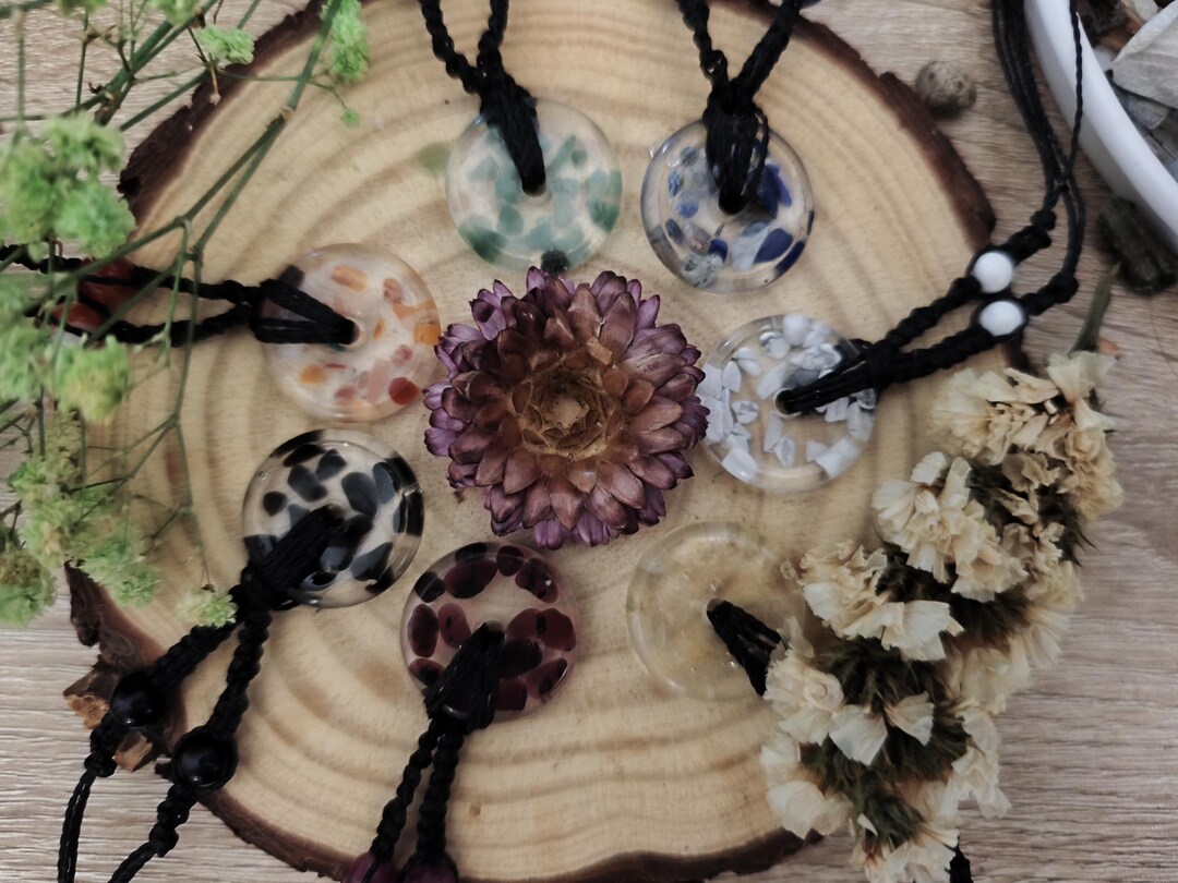 Energy Donut Necklace - Natural Stones - Etsy