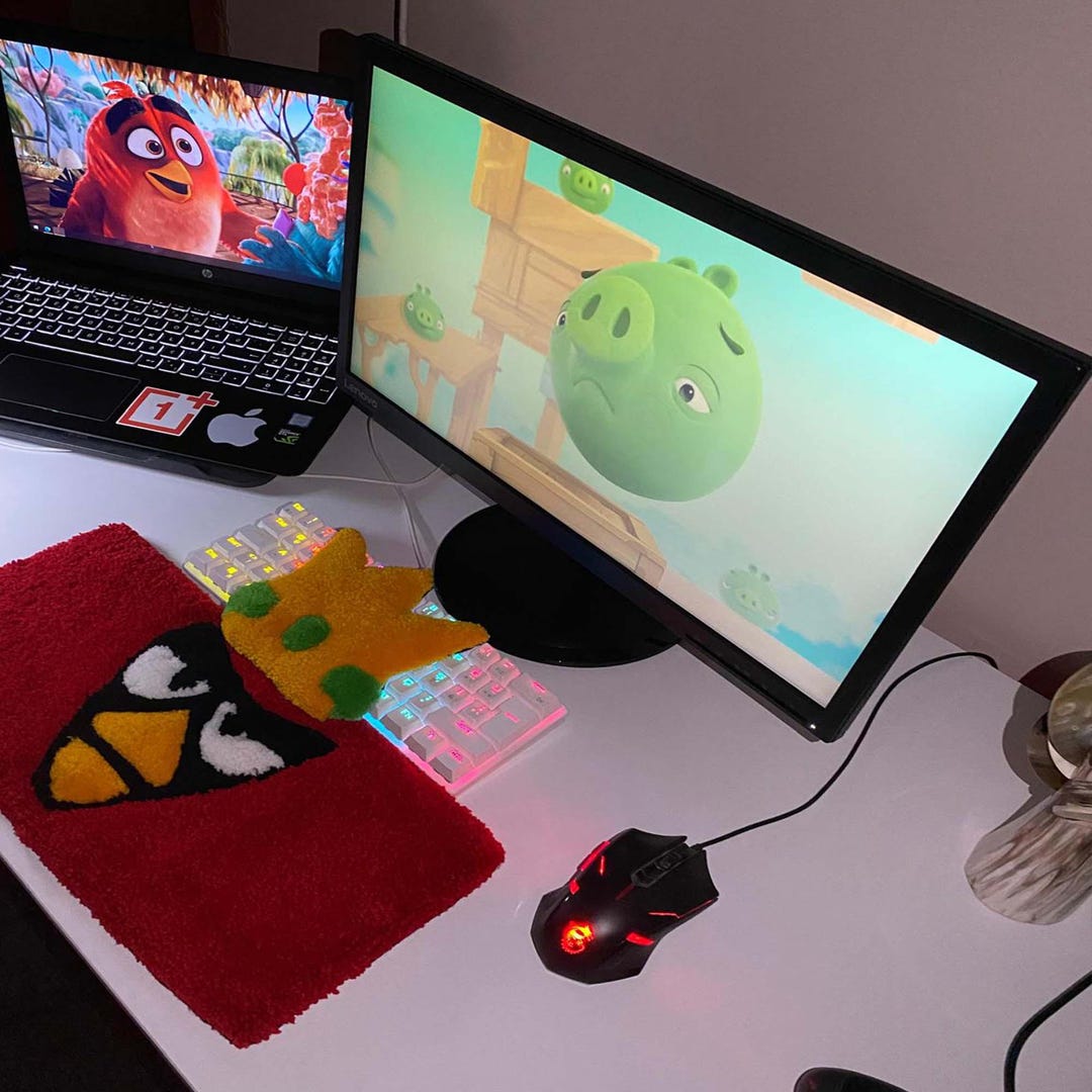 Pastel Abstract Art Keyboard Rug Angry Birds Characters Terence Custom ...