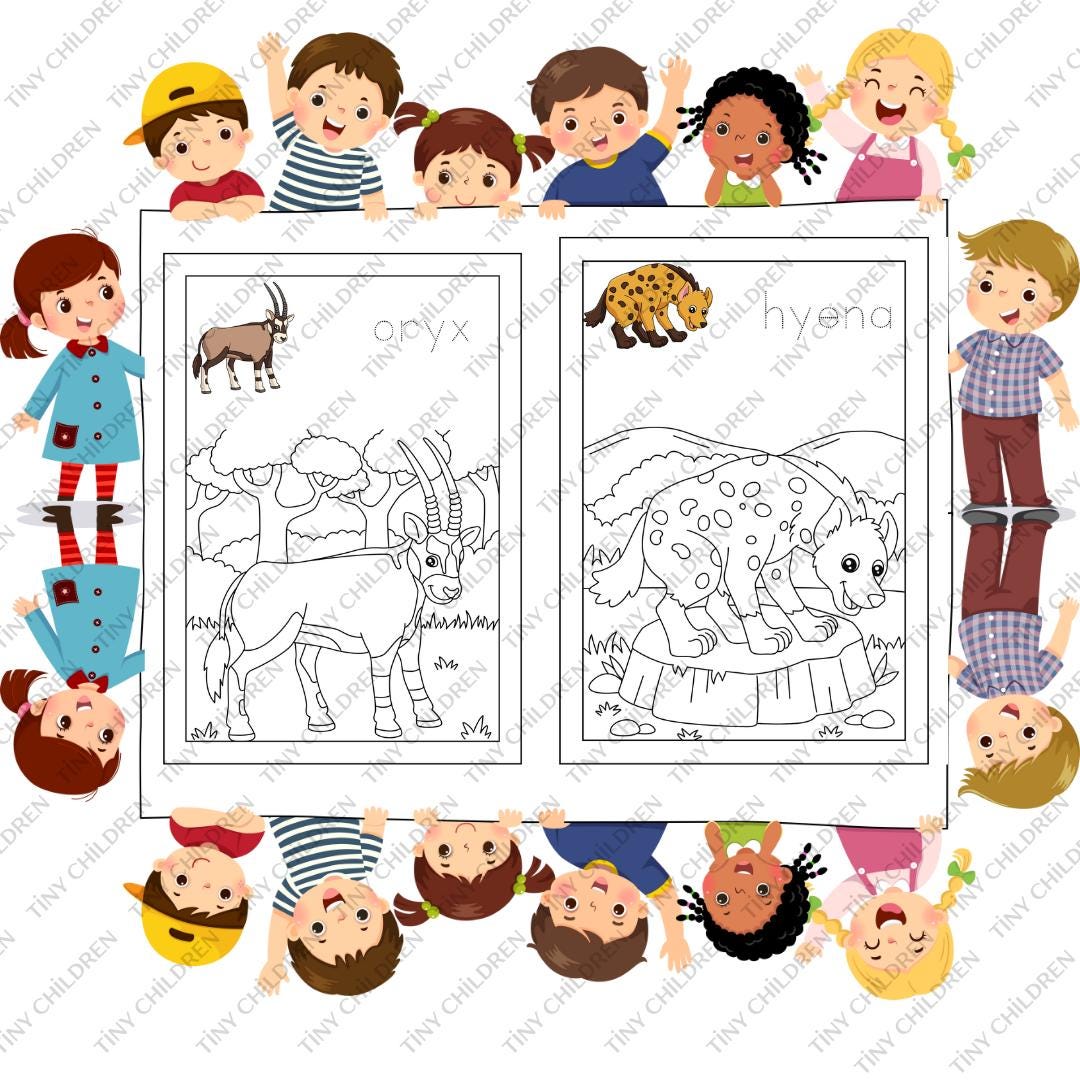 African Animals Coloring Book | Printable Safari Animal Coloring Pages ...