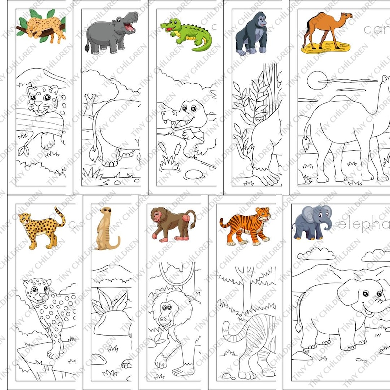 African Animals Coloring Book | Printable Safari Animal Coloring Pages ...