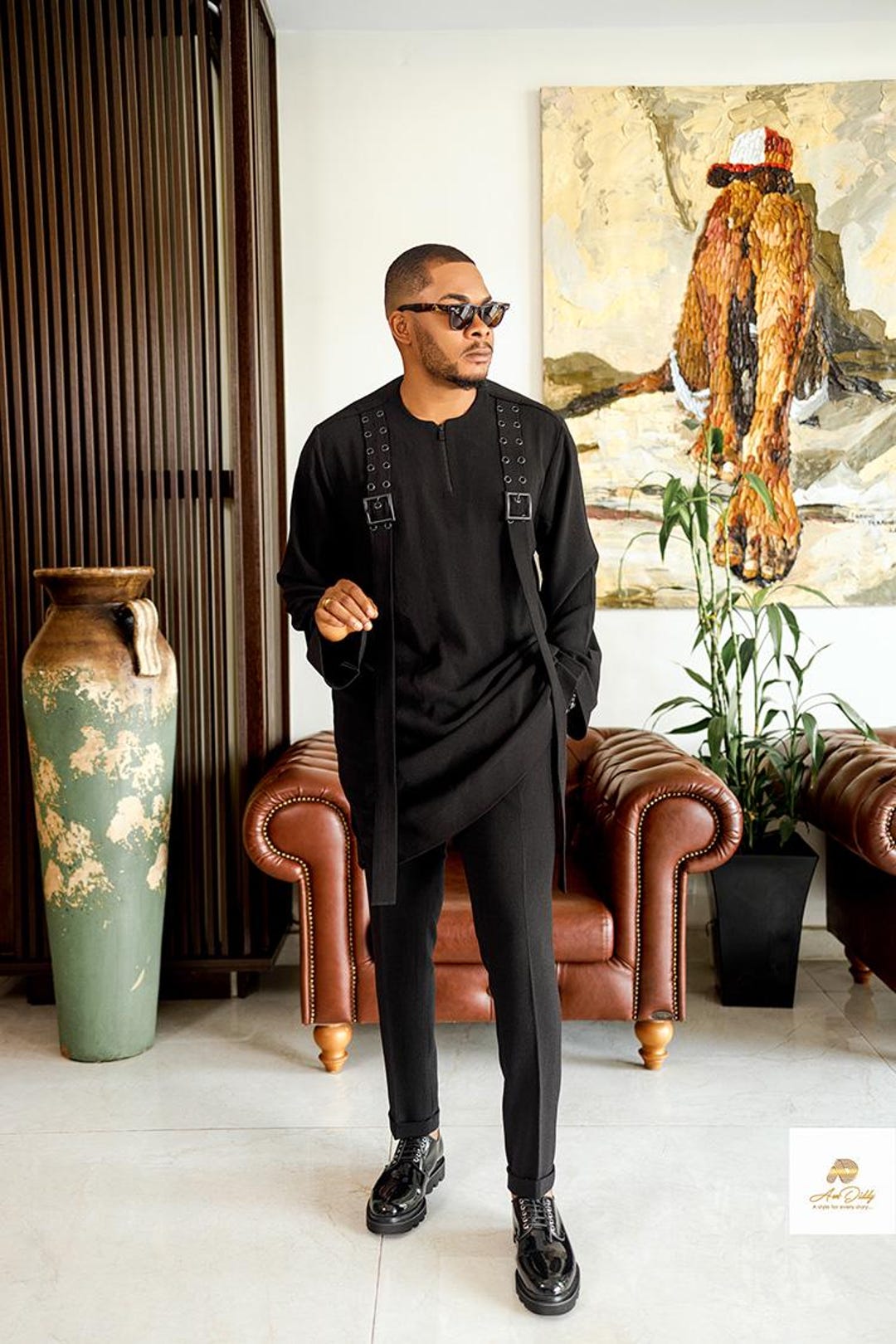 Fola African Men 2 Piece Men Kaftan Set/ Wedding Suit/groom Suit/ Prom ...