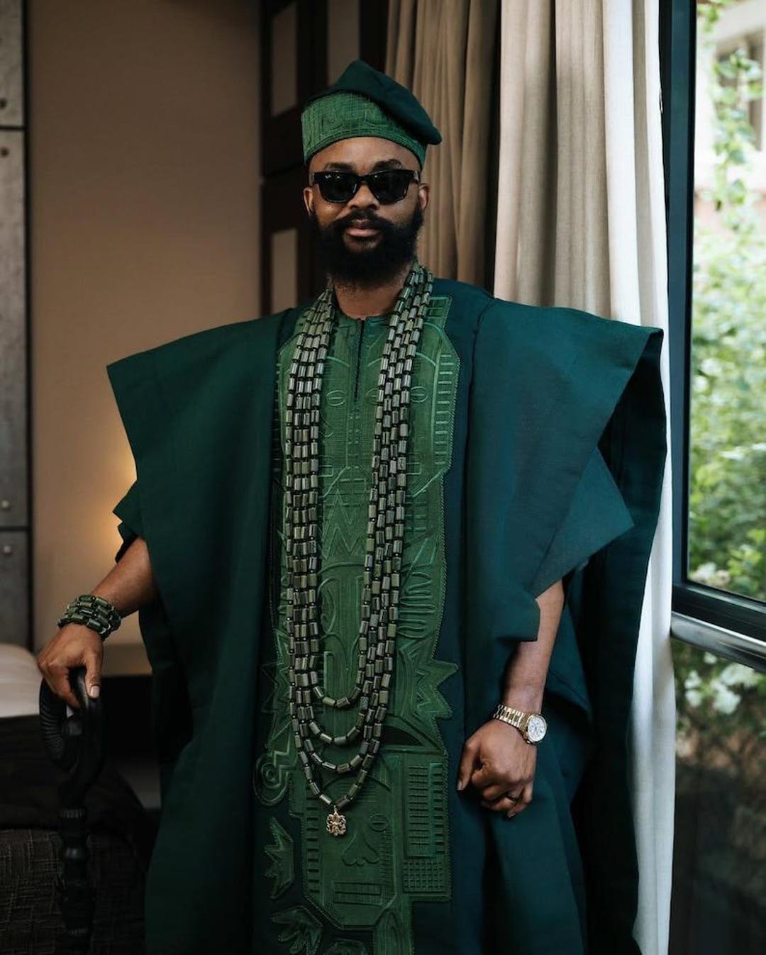 Fola Aso-oke Dashiki Attire With Fila, Men Luxurious Gala Wear, Men ...