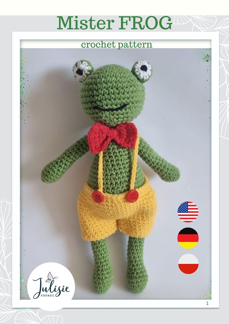 Frog, Frog Crochet Pattern, Amigurumi Frog, Frog Toy, Pattern in PDF ...