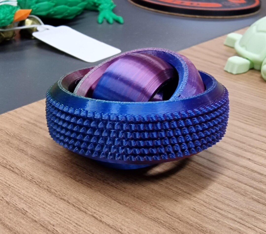 Multicolour 3D Printed Gyroscopic Fidget Spinner for Autism and ADHD - Etsy
