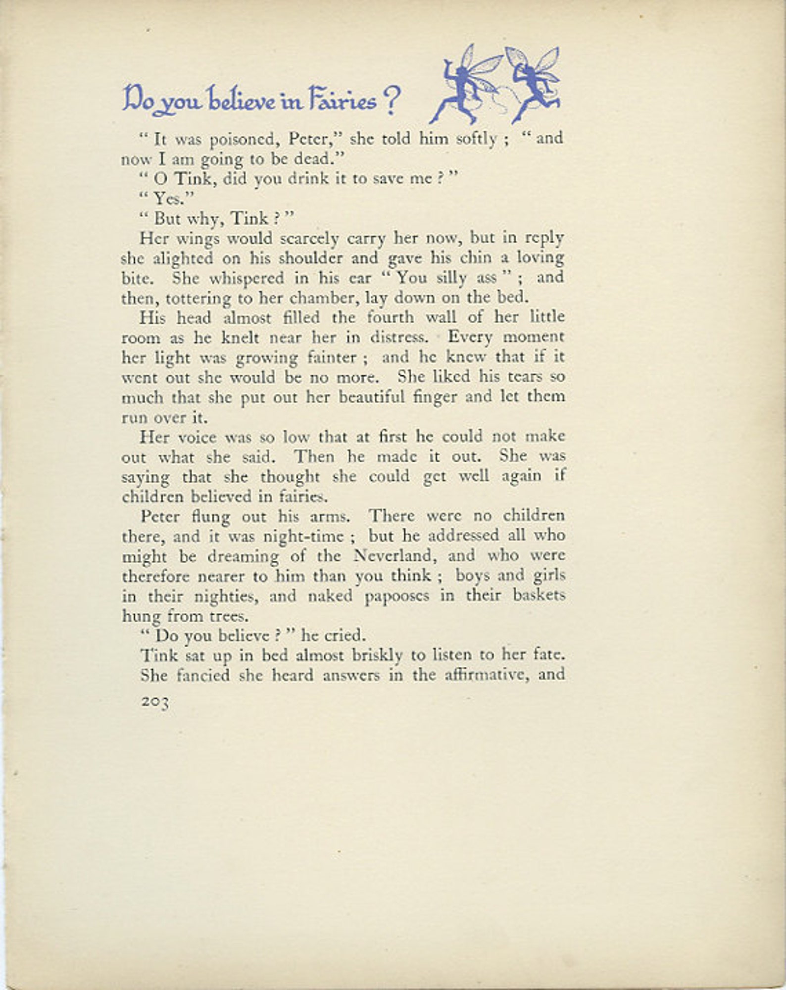 5 Vintage Decorated Text Pages Peter Pan Print 1931 Barrie | Etsy