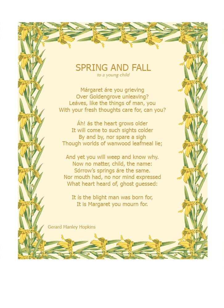 Spring and Fall Gerard Manley Hopkins Religious Poem | Etsy