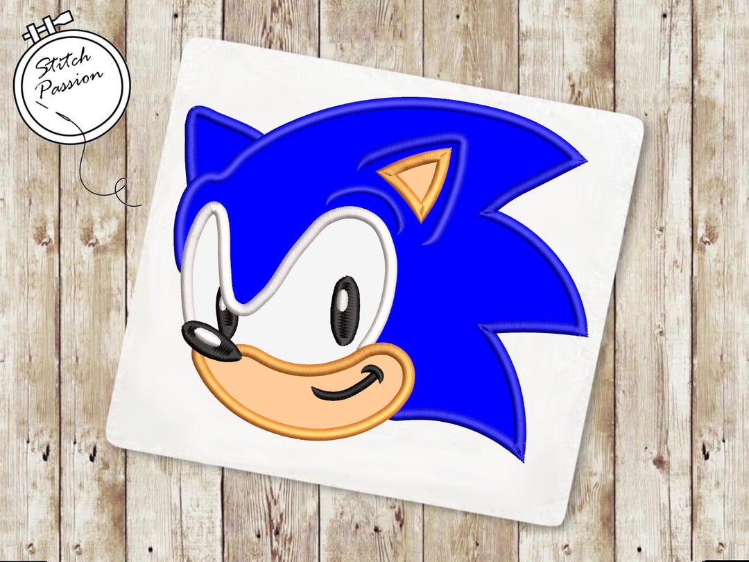 Sonic Face Applique, Instant Download - Etsy