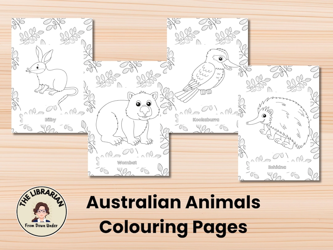 Australian Animals Colouring Pages Printable Book Australia Animal ...