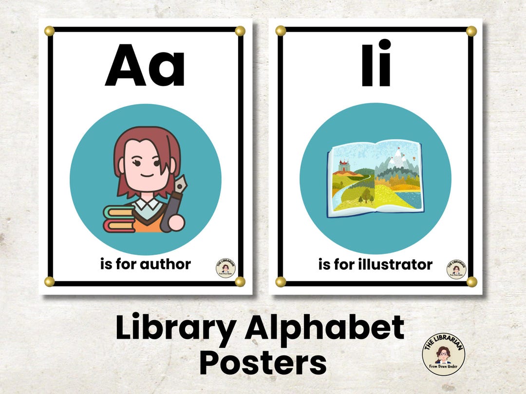 Library Alphabet Posters Set of 26 School Library Posters Printable ...