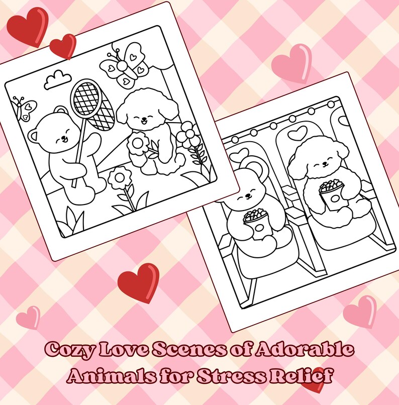 Cozy Love: Coloring Pages of Cute and Adorable Animals in Hygge Love ...