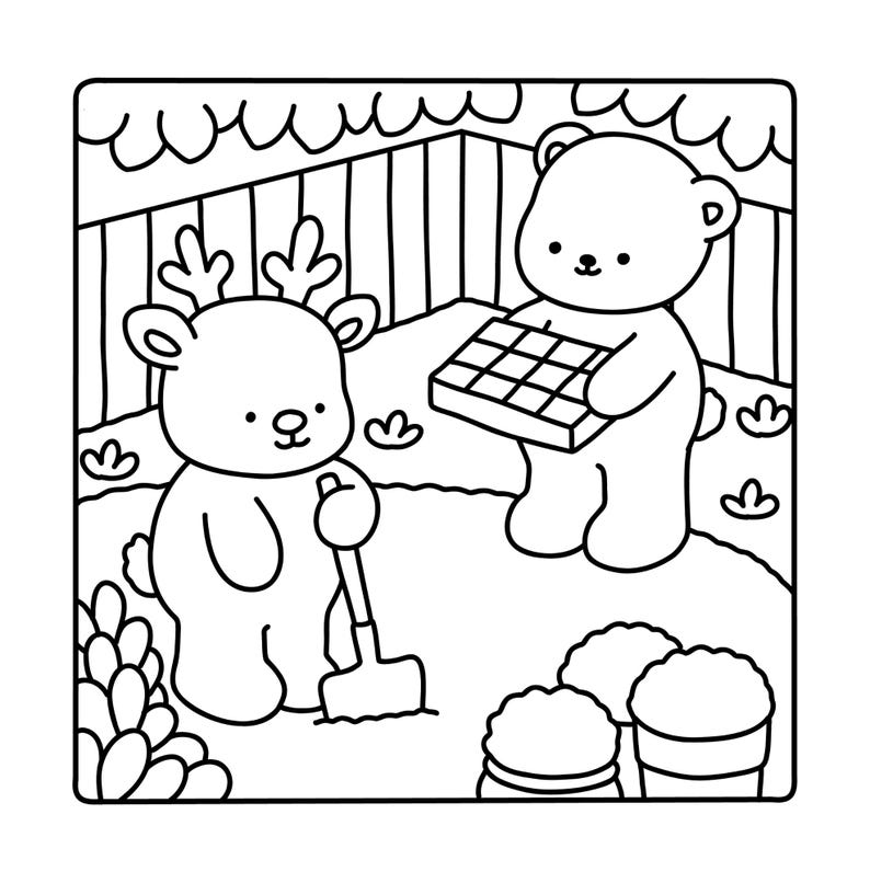 Hygge Garden: Coloring Book for Kids and Adults With Cute and Adorable ...