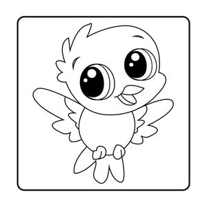 Adorable Animals: Bold and Easy Coloring Book of Cute Land and Water ...