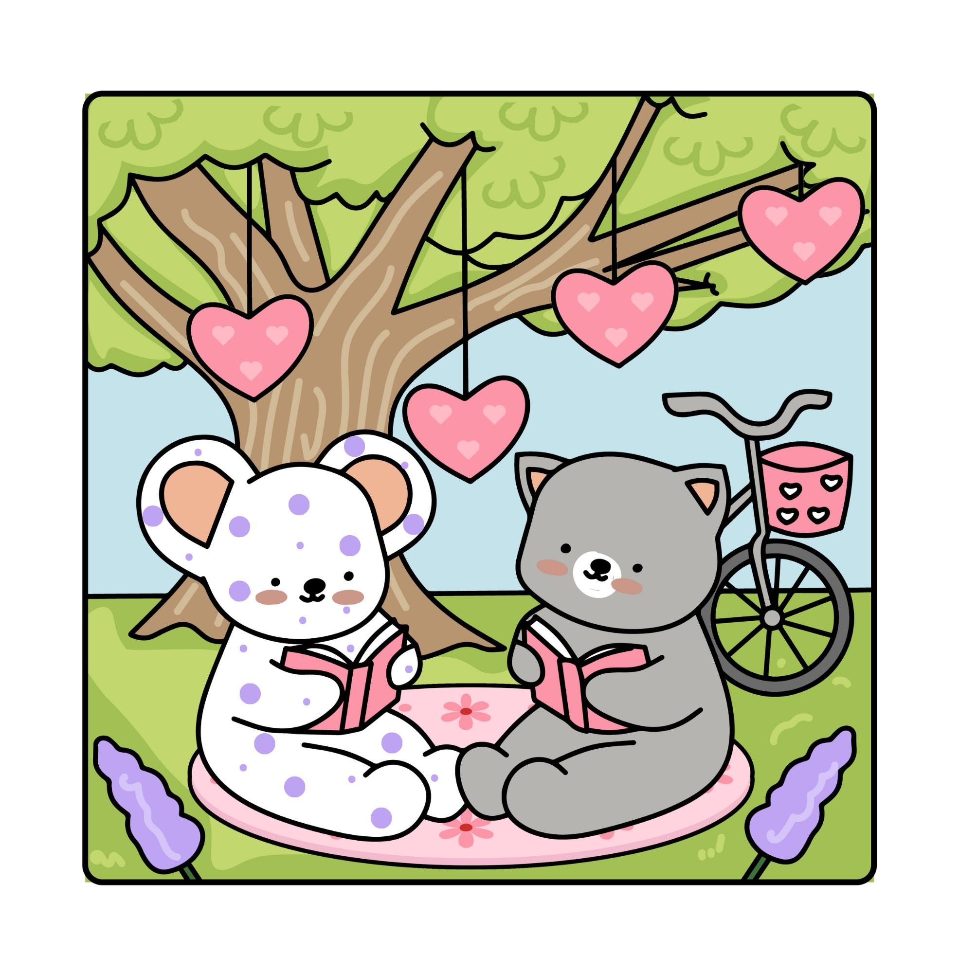 Cozy Love: Coloring Book for Kids and Adults With Cute and Adorable ...