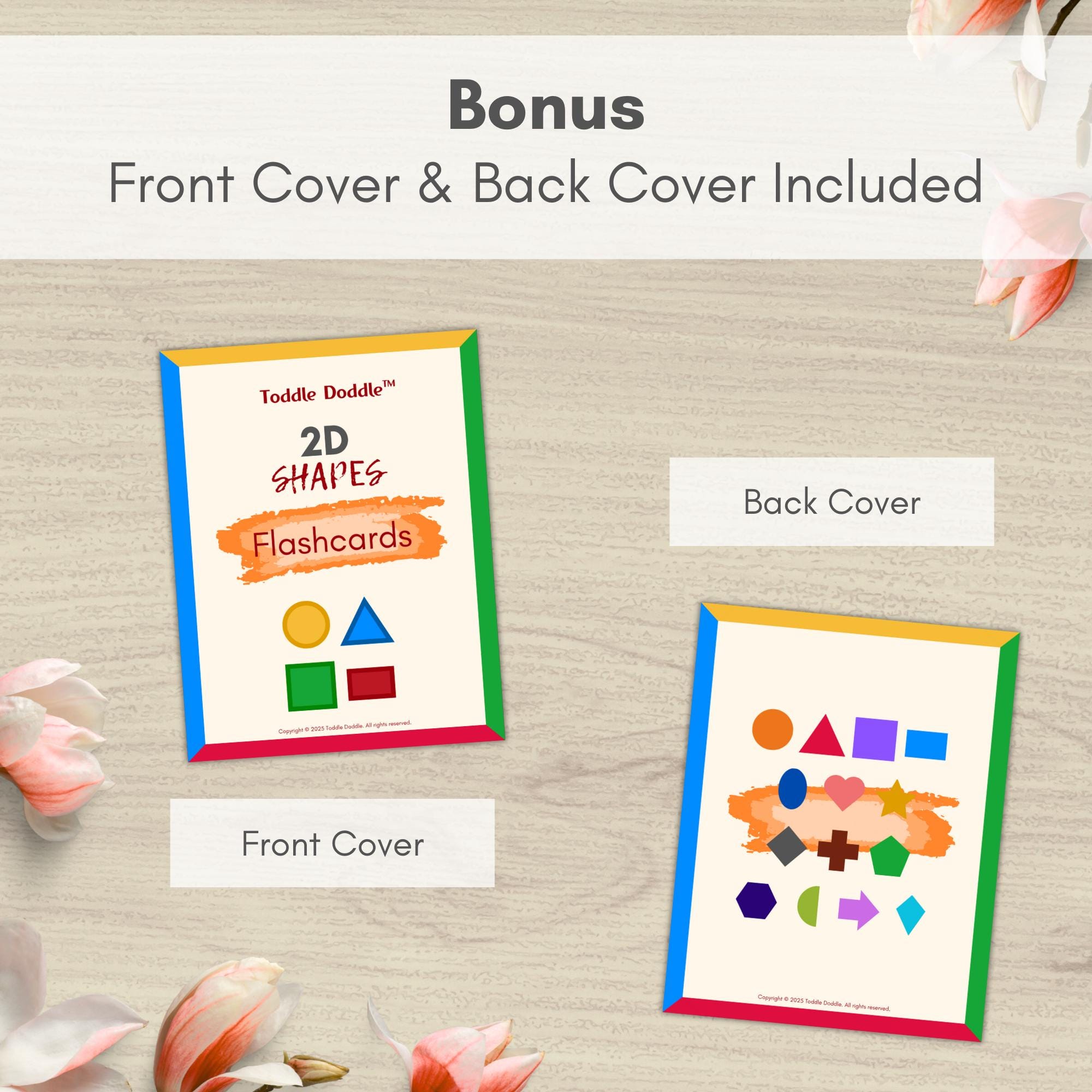 2D Shapes Flashcards: Learning Cards for Preschool and Kindergarten ...