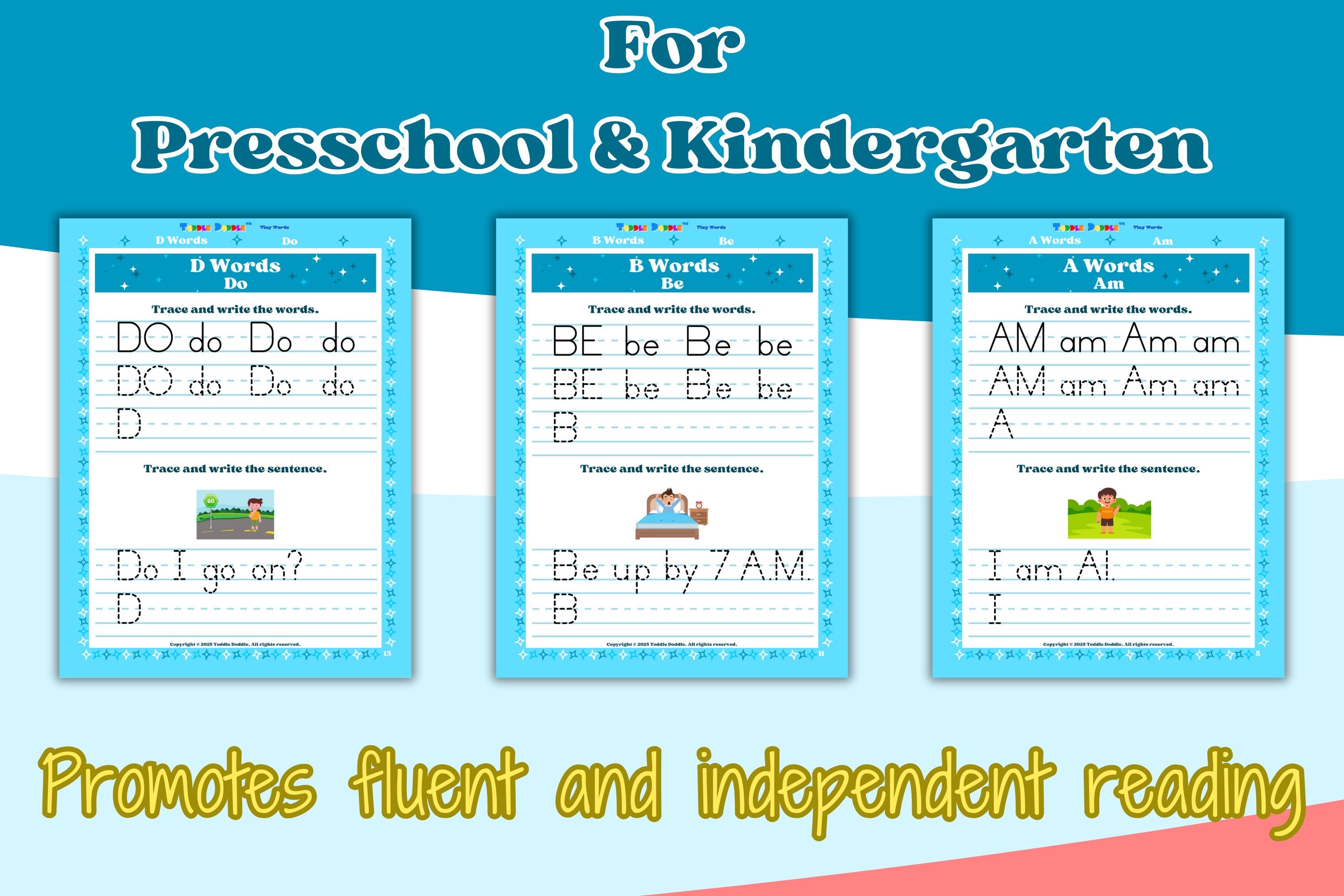 Tracing and Writing Worksheets for Preschool & Kindergarten. Printable ...